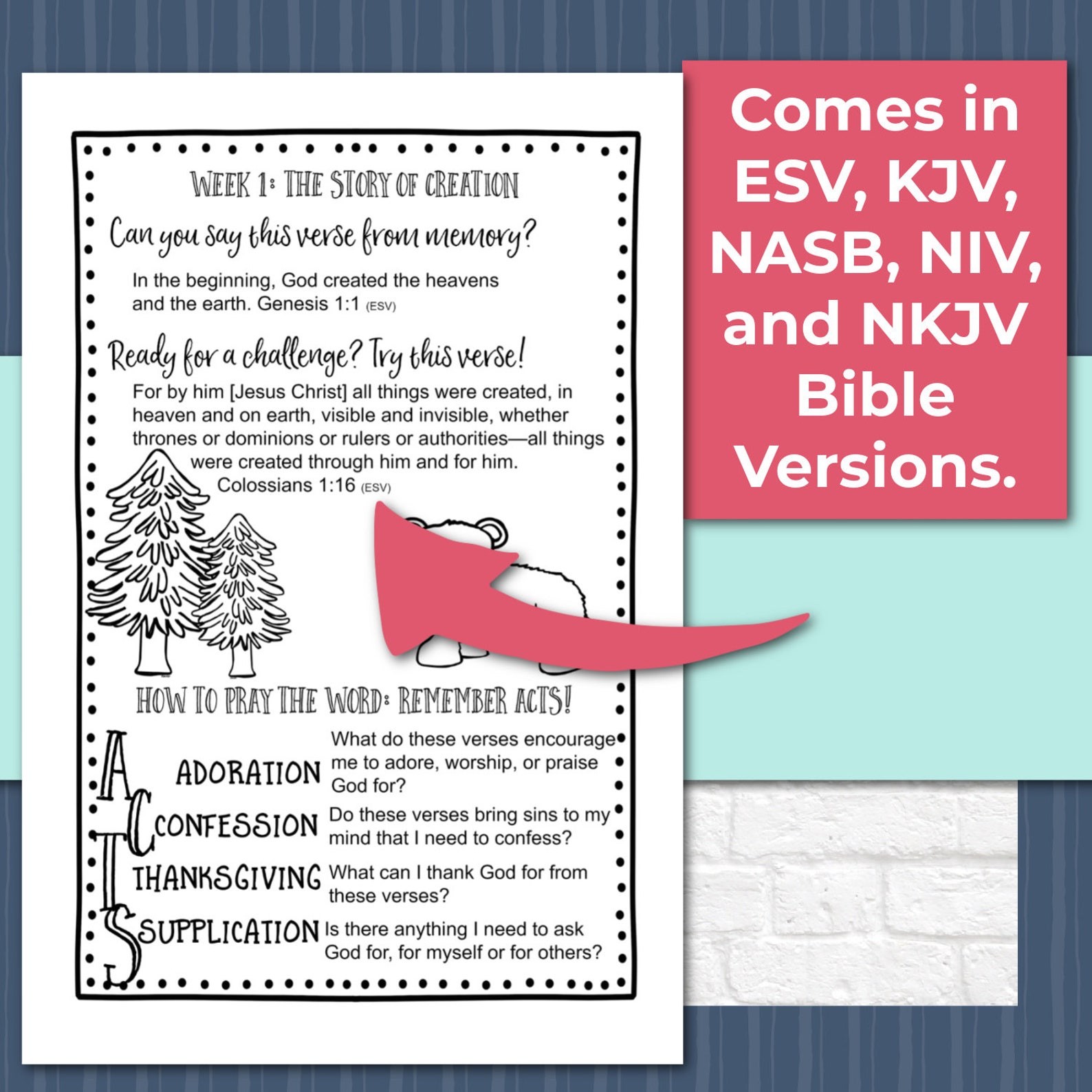 Kids Bible Study, Youth Bible Reading Plan, Printable Homeschool ...