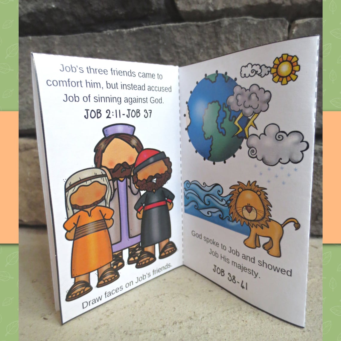 Job Bible Craft, Story of Job Bible Lesson, Christian Homeschool ...