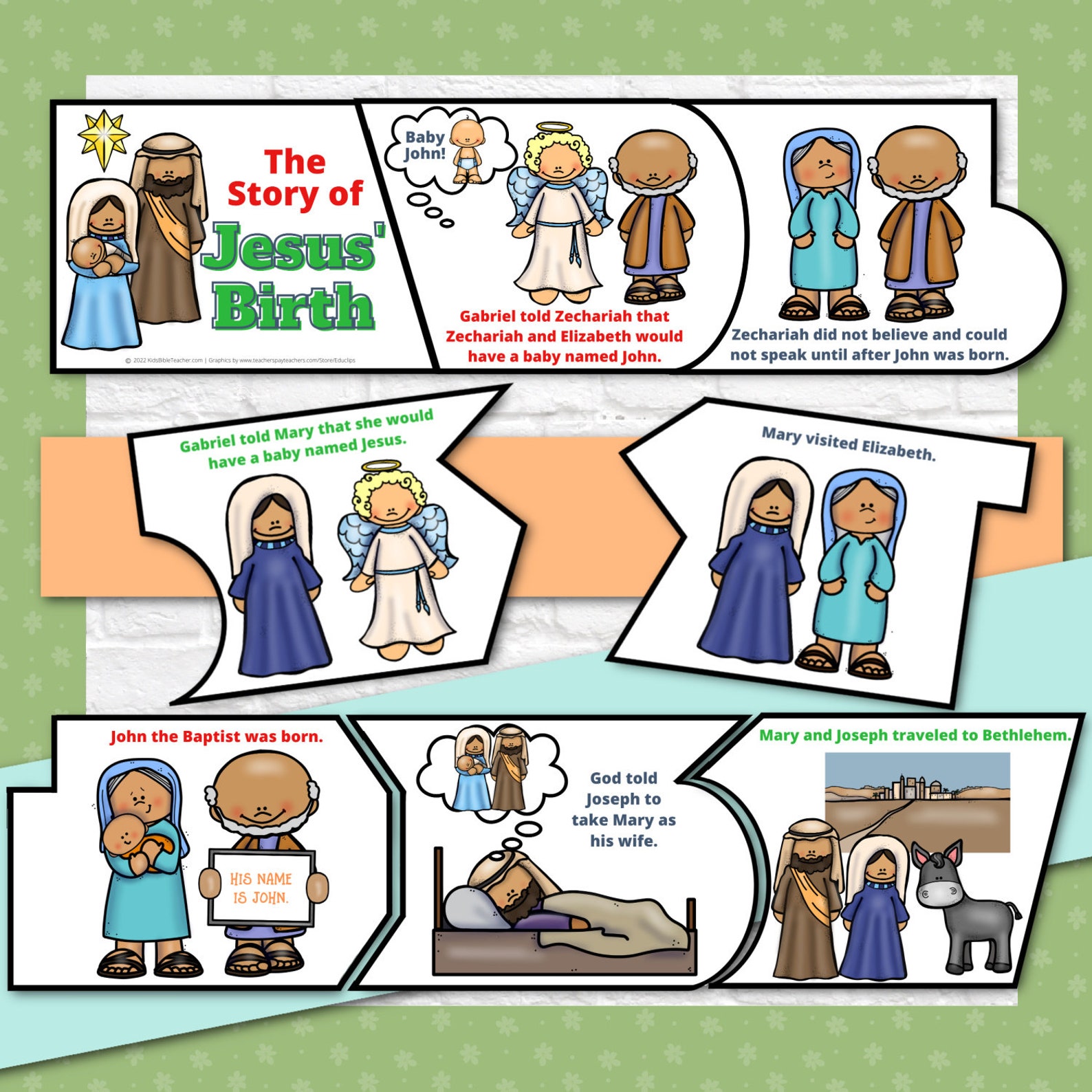 Jesus' Birth Teaching Lesson, Bible Puzzle, New Testament Bible Game ...
