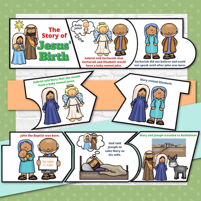 Jesus' Birth Teaching Lesson, Bible Puzzle, New Testament Bible Game ...
