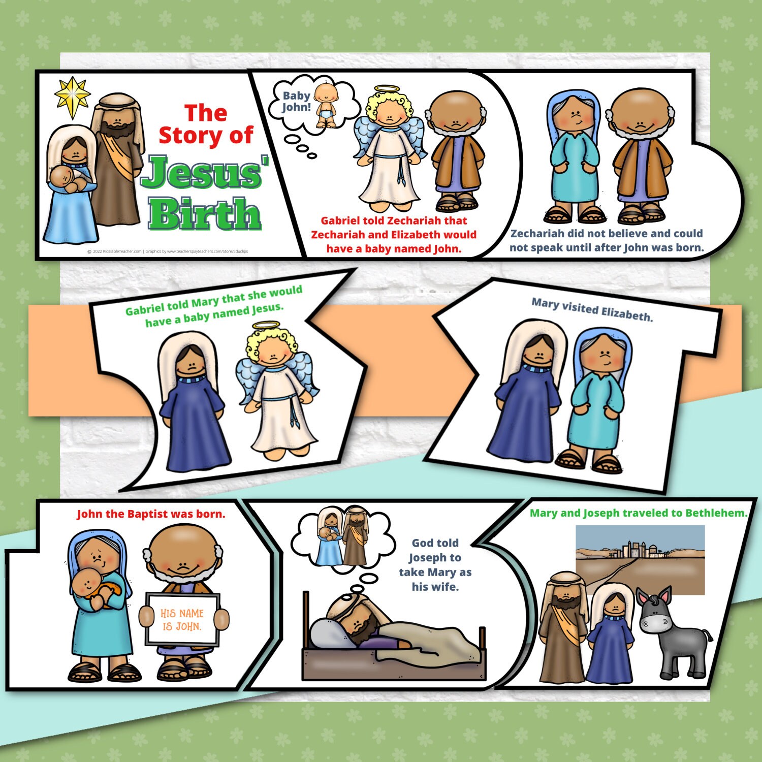 Jesus' Birth Teaching Lesson, Bible Puzzle, New Testament Bible Game ...