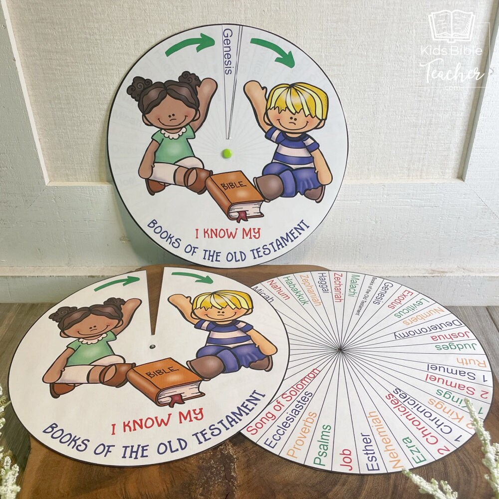 Old Testament Books of the Bible Spinner Craft Bible Study Games Trivia ...