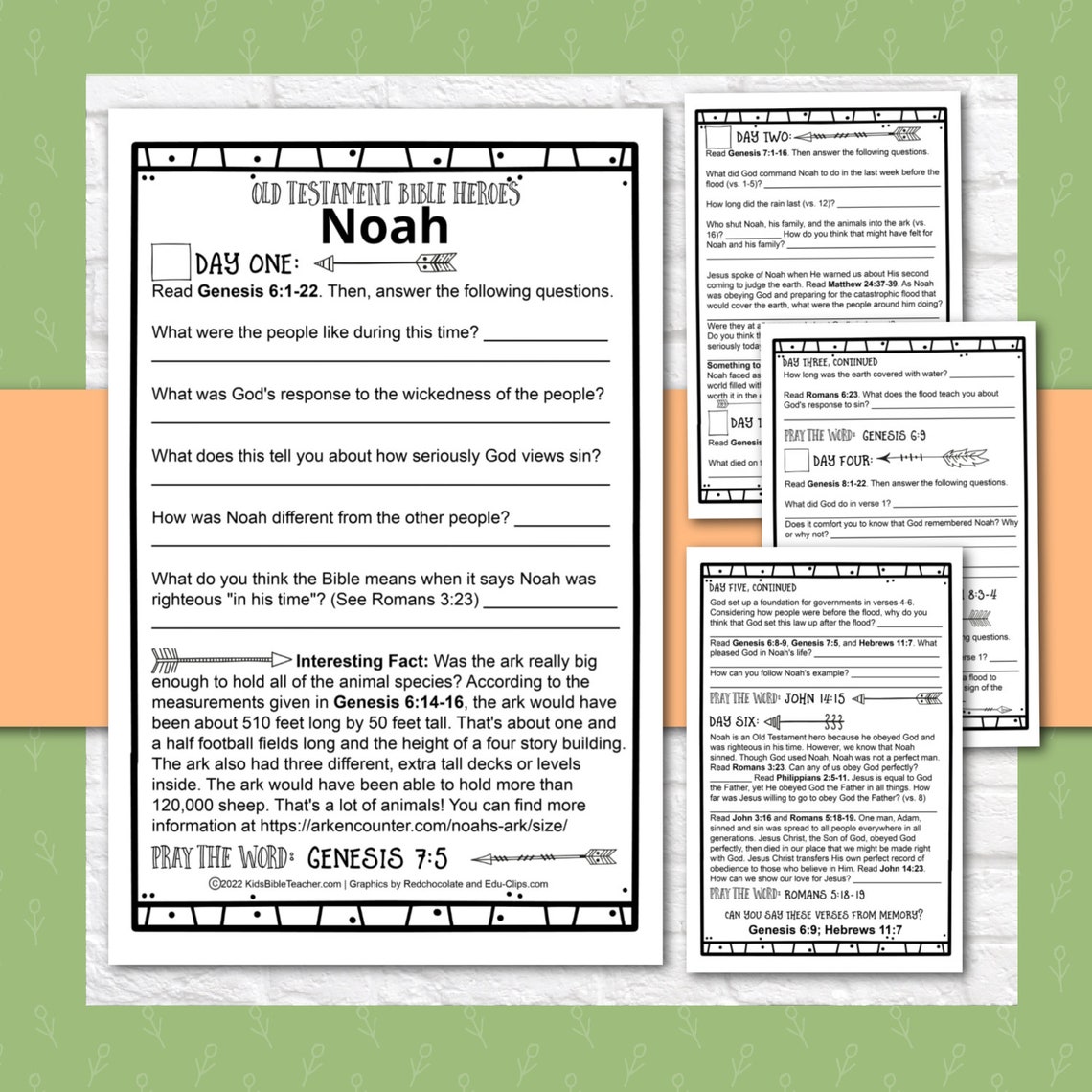 Noah's Ark Bible Lesson, Elementary Homeschool Noah Old Testament ...