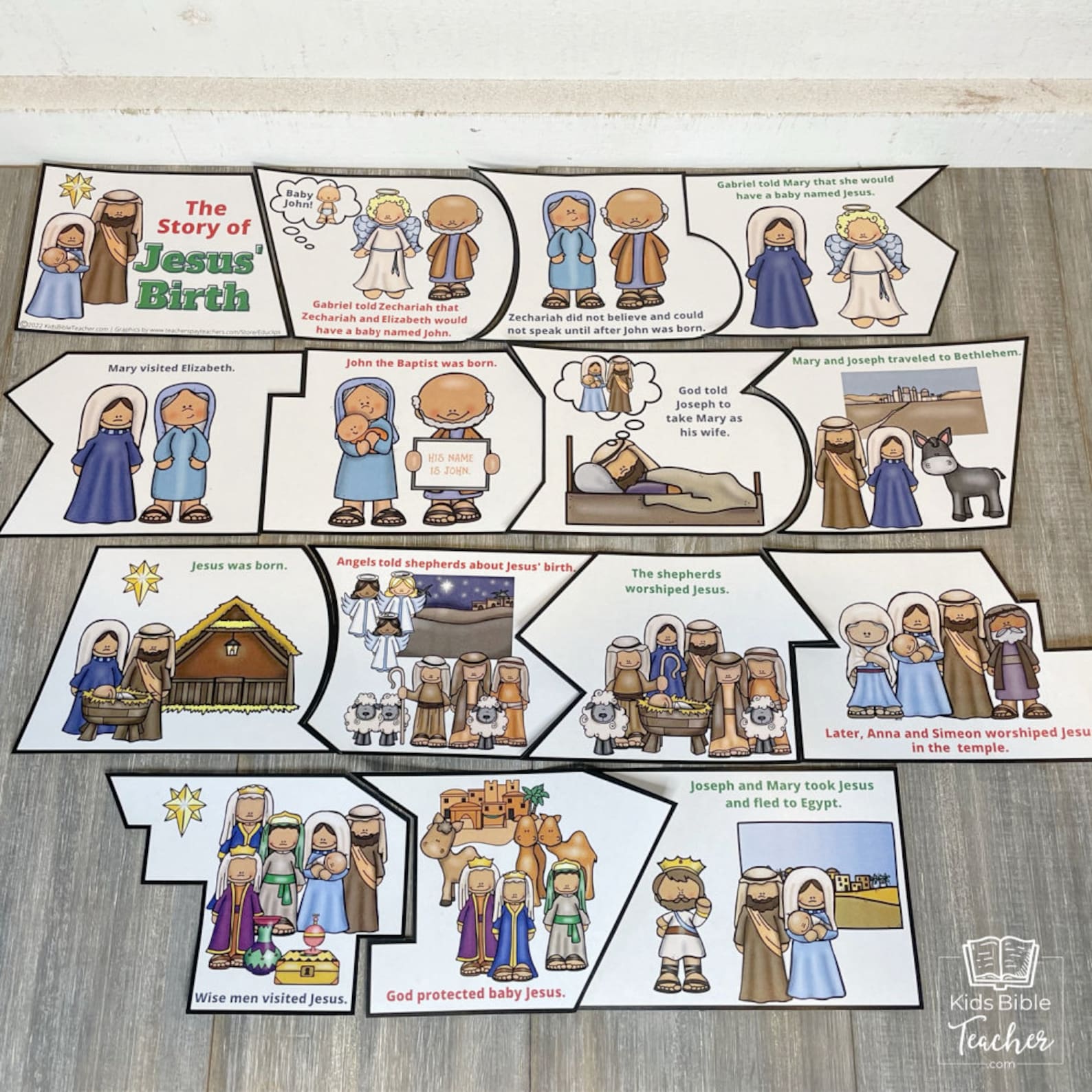 Jesus' Birth Teaching Lesson, Bible Puzzle, New Testament Bible Game ...