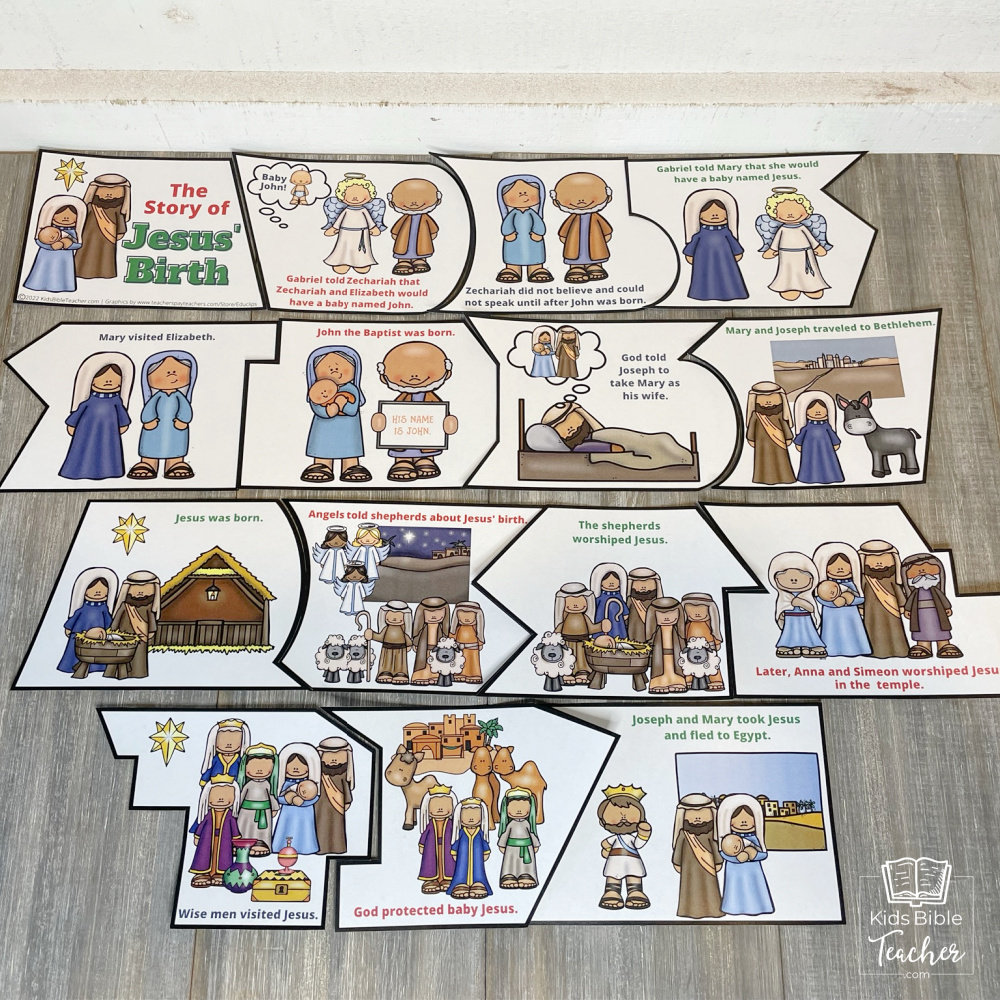 Jesus' Birth Teaching Lesson, Bible Puzzle, New Testament Bible Game ...