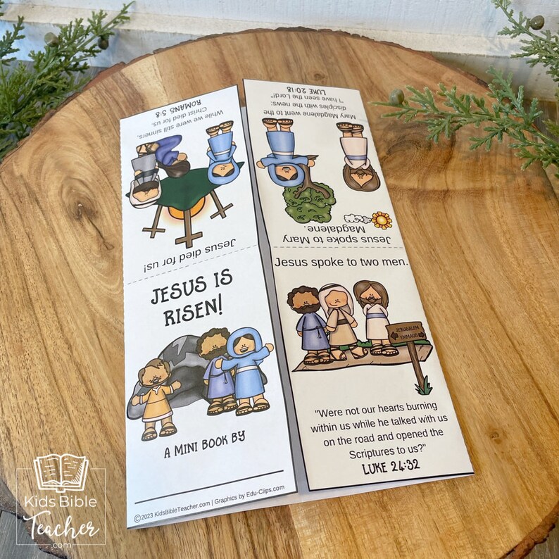 Easter Story Mini Book Craft Jesus is Risen Bible Craft for - Etsy