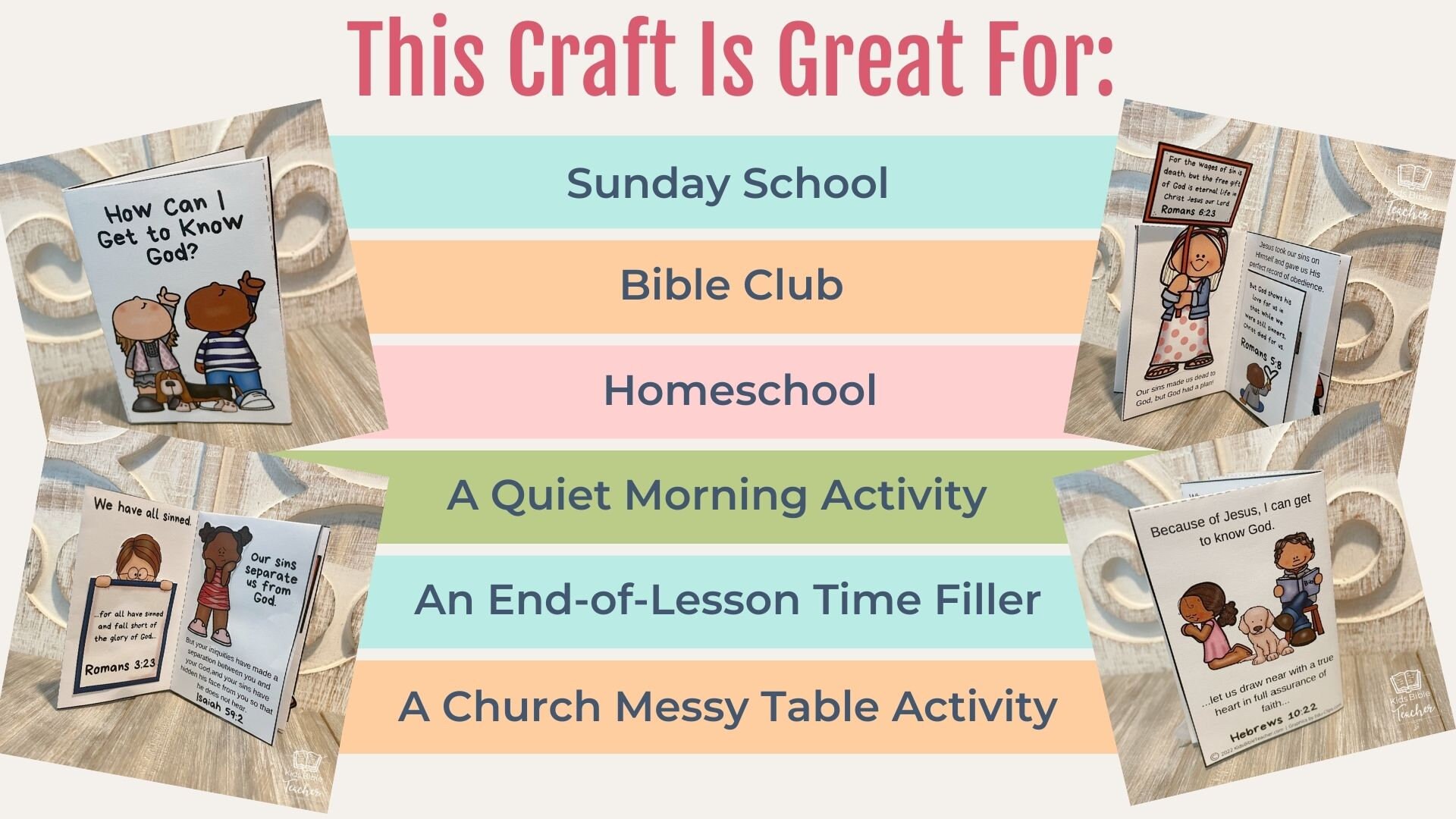 Get to Know God Craft Kit Mini Book for Kids Salvation Sunday School ...