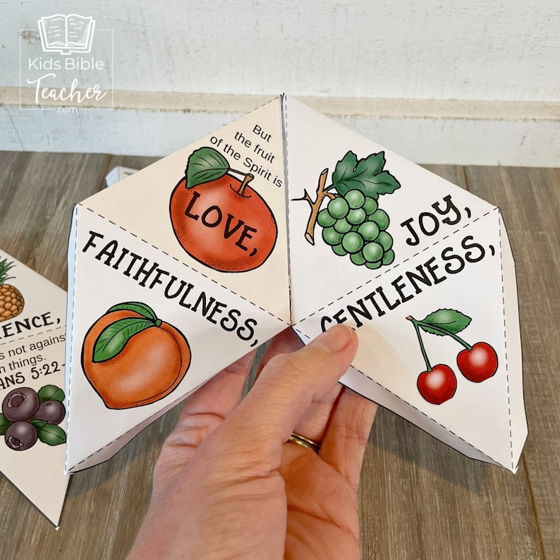 Fruit of the Spirit Paper Craft, Bible Activity for Kids, Holy Spirit ...