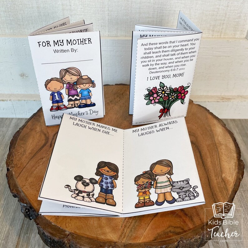 Mother's Day Mini Book Craft, Biblical Mother's Day Activity, Bible ...