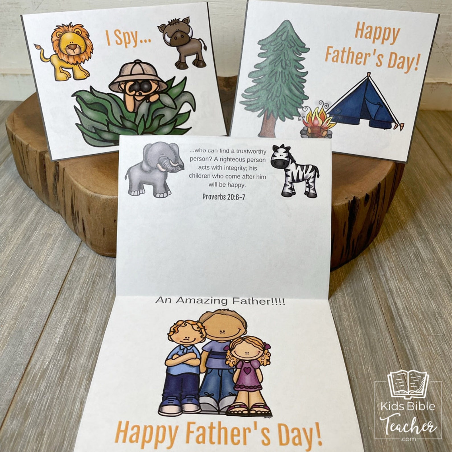 Father's Day Cards for Kids, Printable Father's Day Gift for Children ...