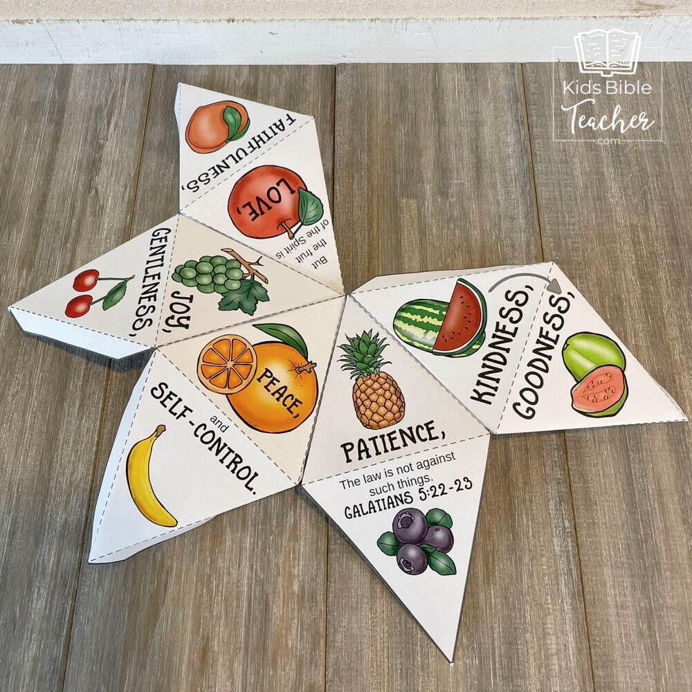 Fruit of the Spirit Paper Craft, Bible Activity for Kids, Holy Spirit ...