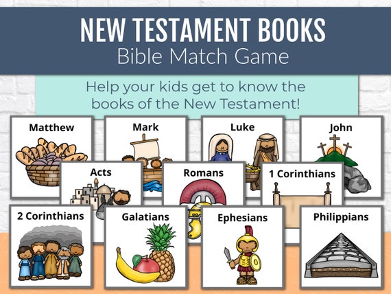 New Testament Bible Matching Game Bible Elementary Sunday - Etsy