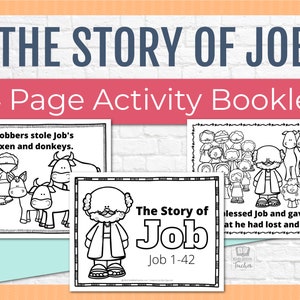 Story of Job Activity Pages Bible Preschool Sunday School Activity ...