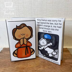 Daniel in the Lions Den Mini Book Craft, Daniel Bible Craft for Kids ...