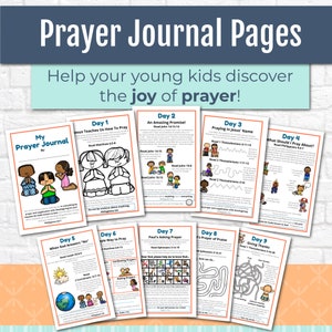 Prayer Journal Pages for Preschool Young Kids Sermon Notes Church ...
