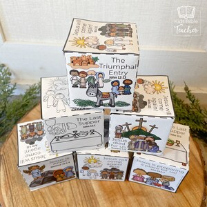 Easter Craft Bible Story Cube for Teaching Jesus’ Death and ...