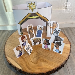 Story of Jesus Birth Sunday School Craft for Kids, Nativity Christmas ...