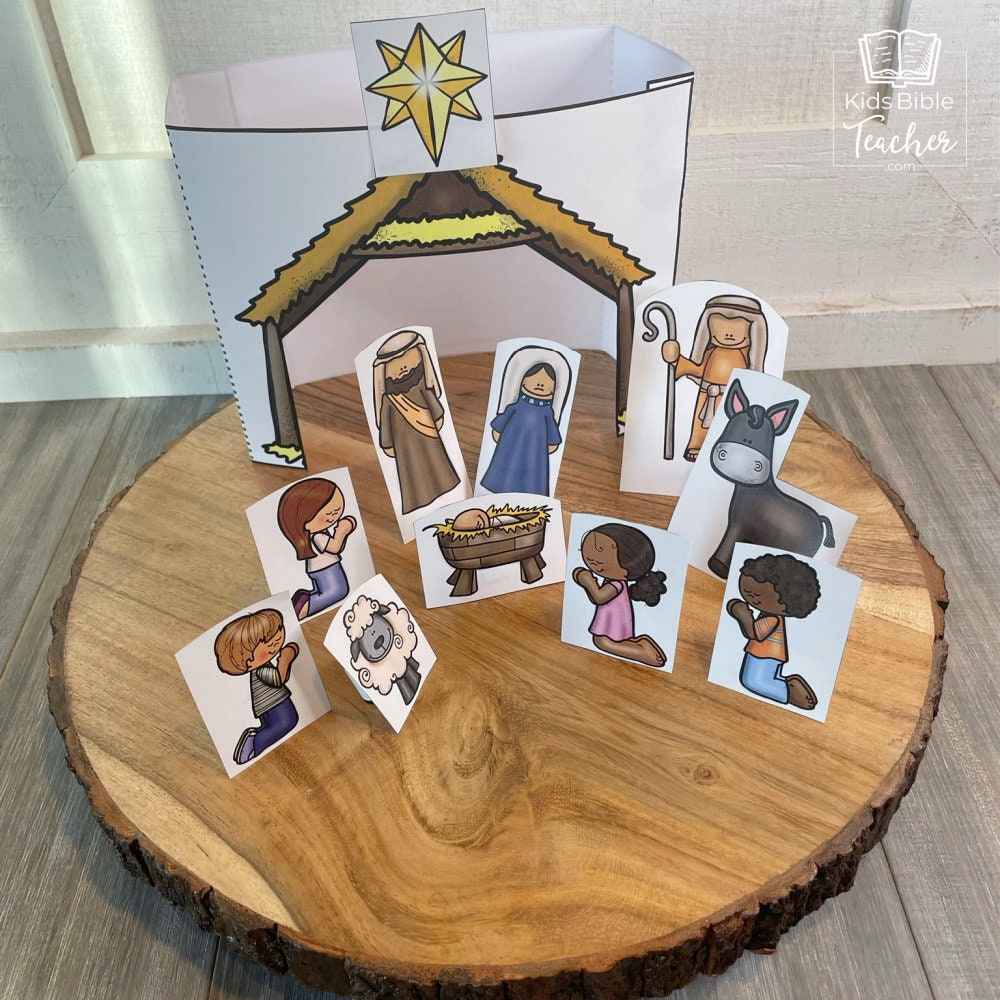 Story of Jesus Birth Sunday School Craft for Kids, Nativity Christmas ...