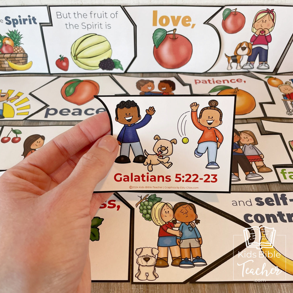 Fruit of the Spirit Bible Puzzle Bible Game for Kids Floor Puzzle ...