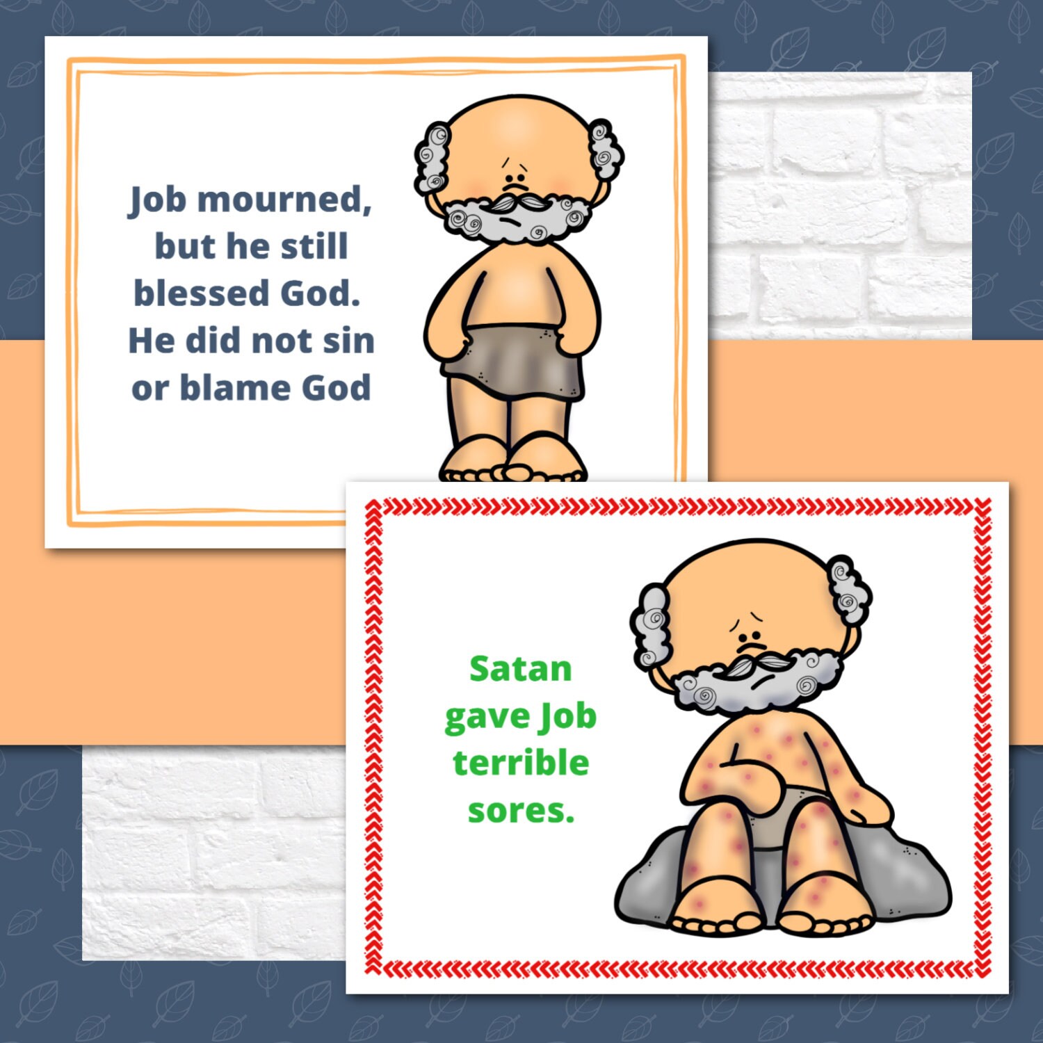 Job Bible Story Craft, Story of Job Bible Lesson, Christian Homeschool ...