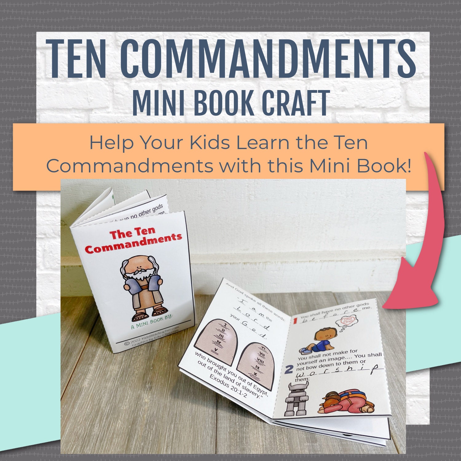 10 Commandments Craft, Bible Study Children, Sunday School Lesson ...