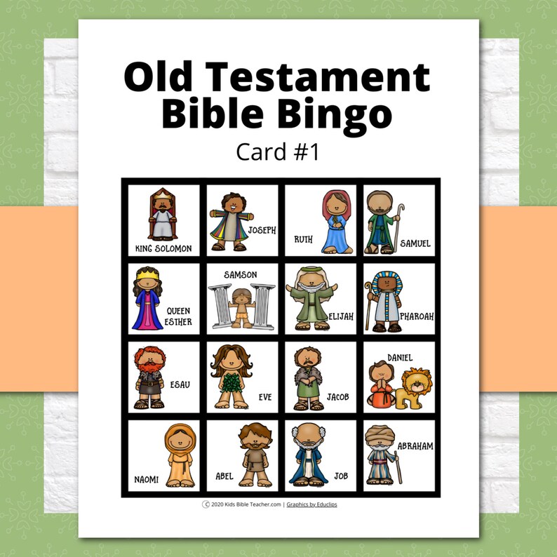 Old Testament Bible Games Bingo, Bible Study Games, Bible Trivia, Old ...