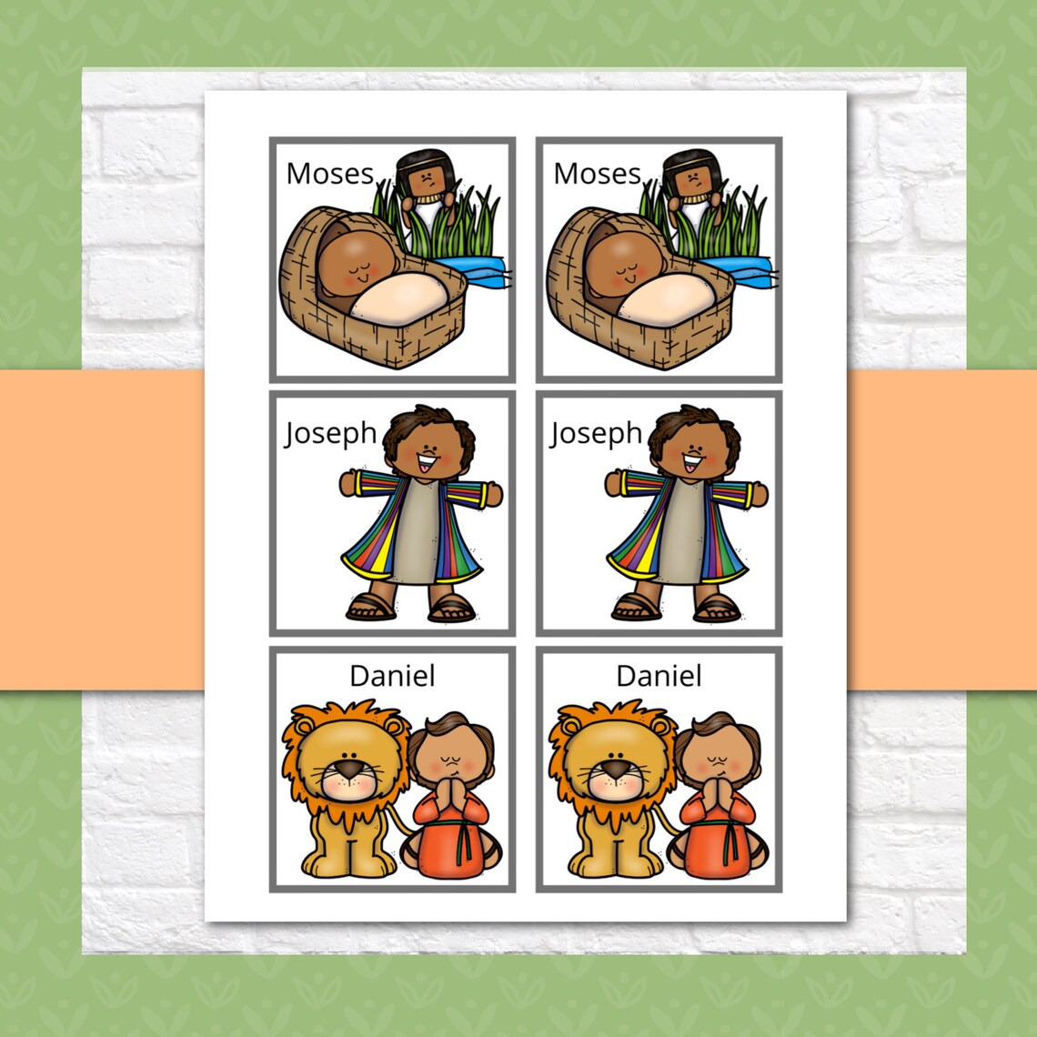 Bible Characters Matching Game, Elementary Sunday School Craft, Church ...