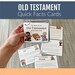 Old Testament Books of the Bible Kids Fact Cards, Bible Verse Learning ...