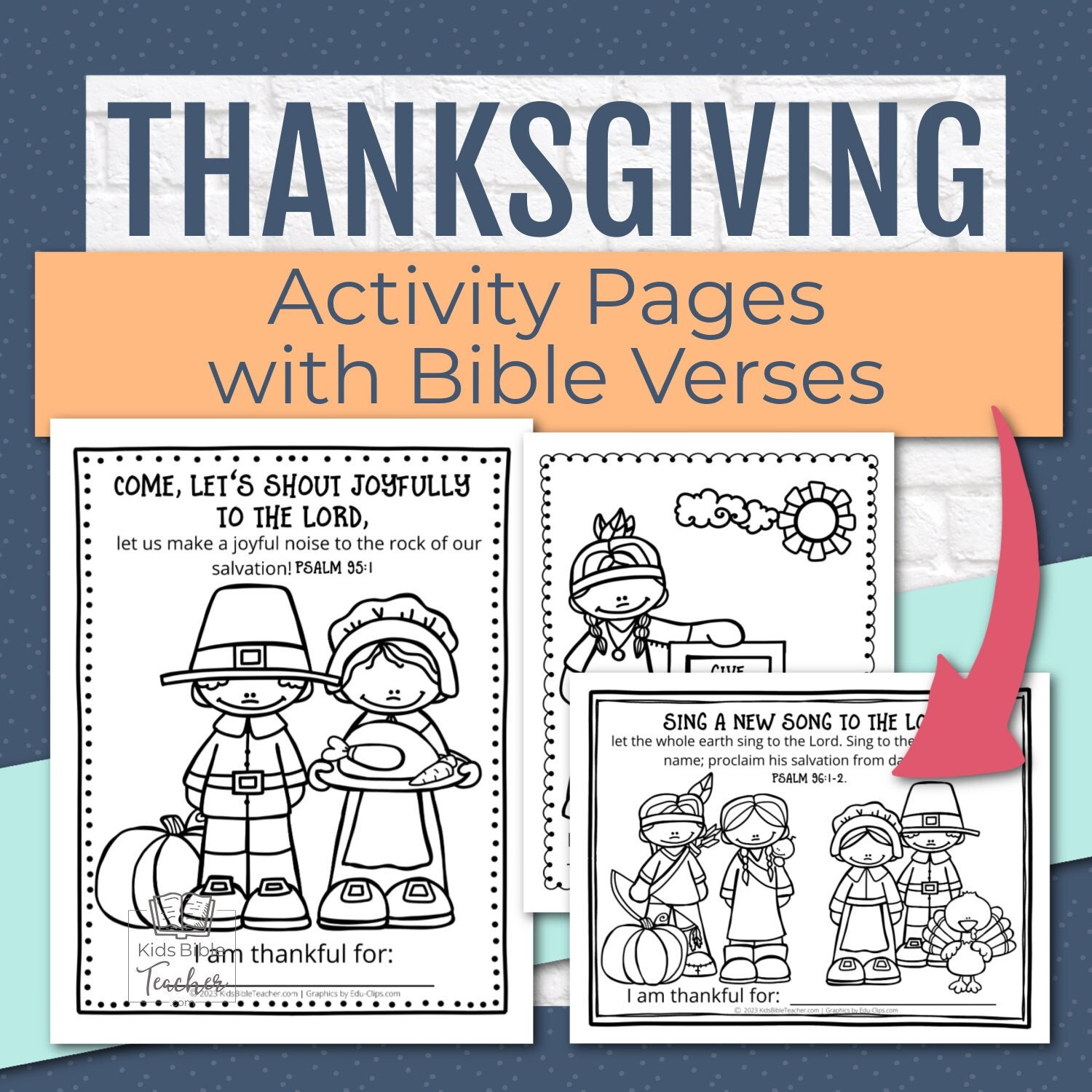 Thanksgiving Bible Study Activity Pages for Kids, Gratitude ...