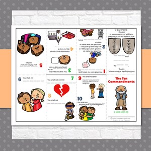 10 Commandments Craft, Bible Study Children, Sunday School Lesson ...