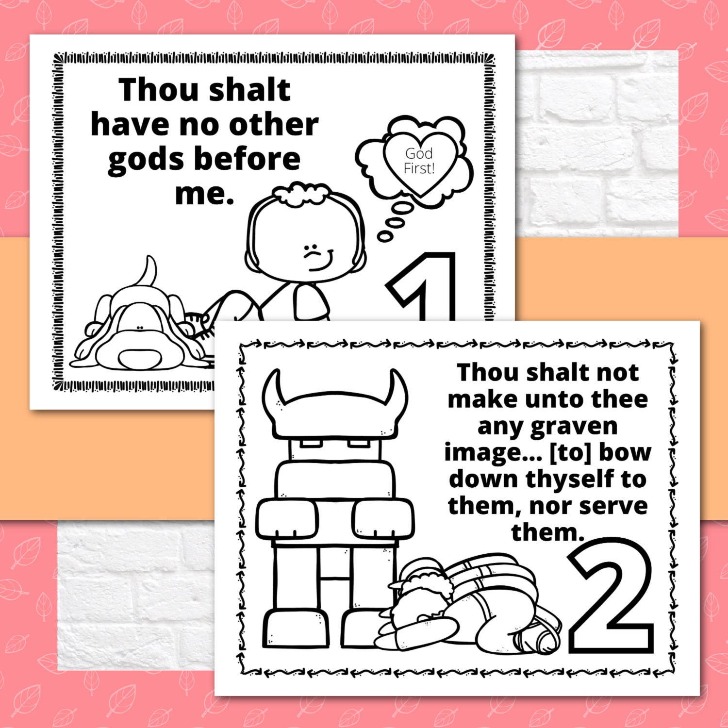 Ten Commandments Activity Pages, Bible Preschool Sunday School Activity ...