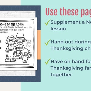 Thanksgiving Bible Study Activity Pages for Kids, Gratitude ...