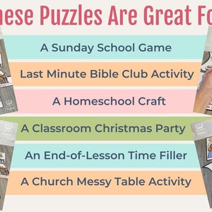 Jesus' Birth Teaching Lesson, Bible Puzzle, New Testament Bible Game ...