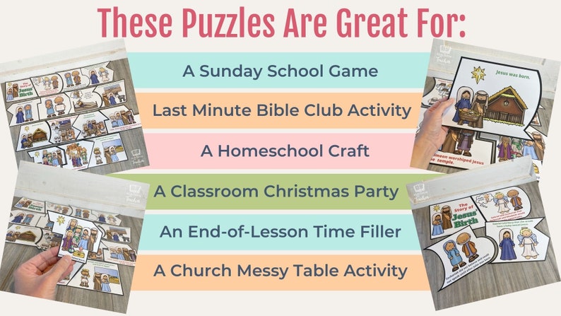 Jesus' Birth Teaching Lesson, Bible Puzzle, New Testament Bible Game ...