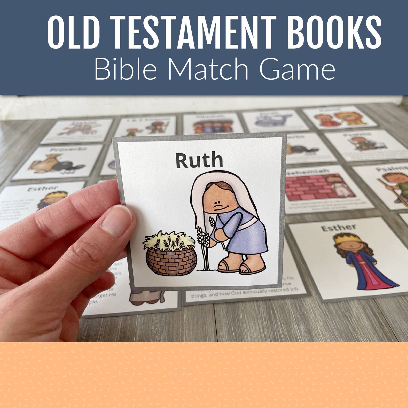 Old Testament Matching Game Bible Elementary Sunday School - Etsy
