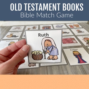 Old Testament Matching Game, Bible Elementary Sunday School Activity ...