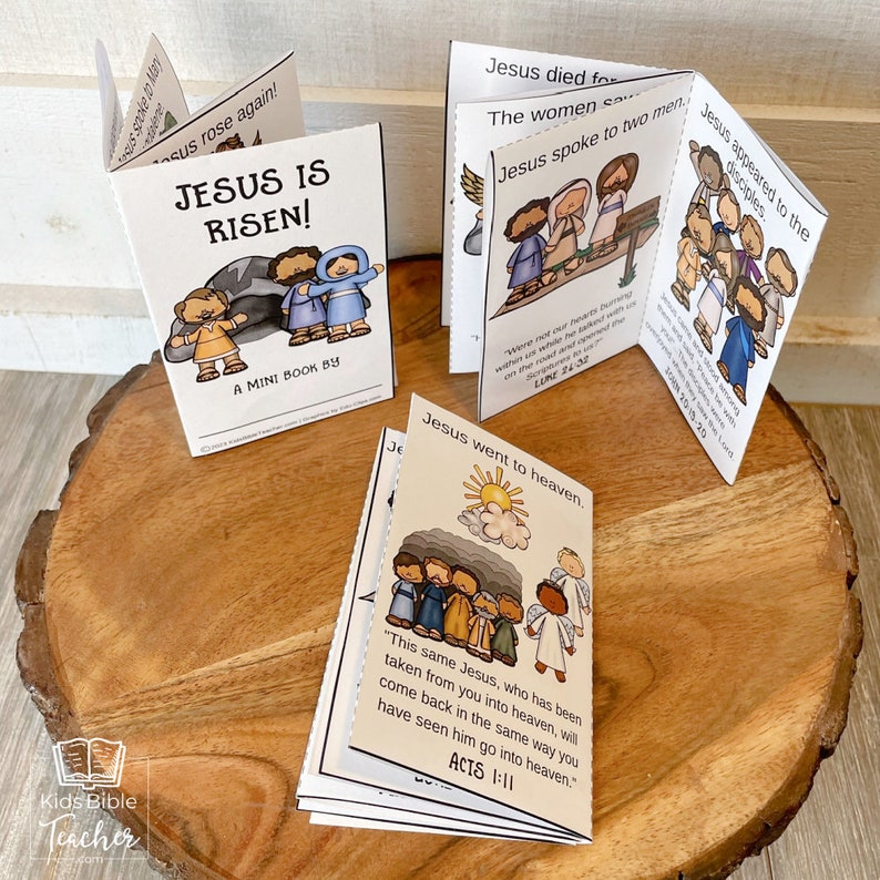 Easter Story Mini Book Craft Jesus is Risen Bible Craft for - Etsy