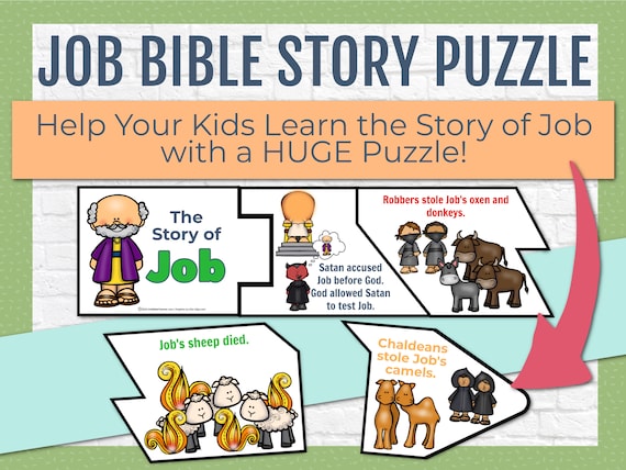 Story of Job Bible Puzzle Bible Game for Kids Floor Puzzle - Etsy