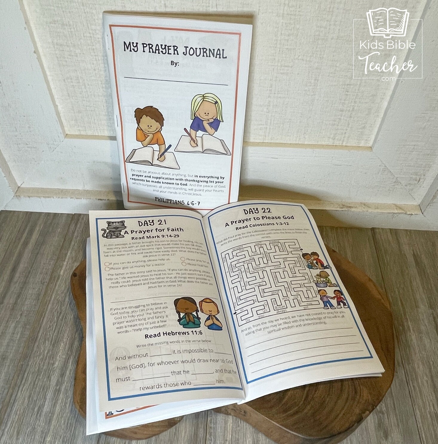 Prayer Journal Pages for Elementary Kids Sermon Notes Church Worship ...