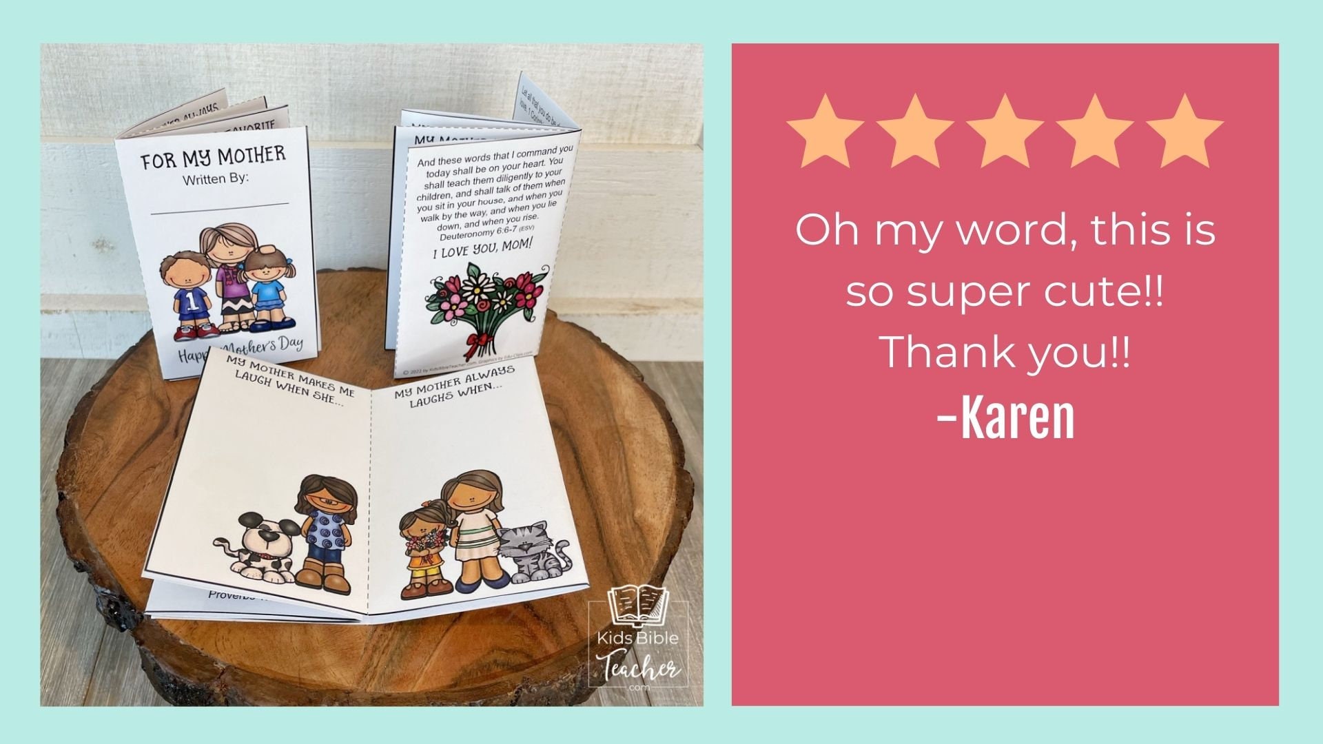 Mother's Day Mini Book Craft, Biblical Mother's Day Activity, Bible ...