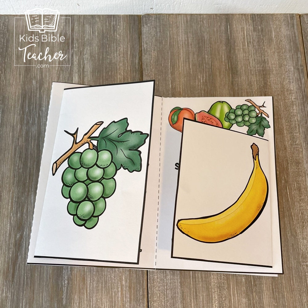 Fruit of the Spirit Mini Book Craft, Bible Craft for Kids, Holy Spirit ...