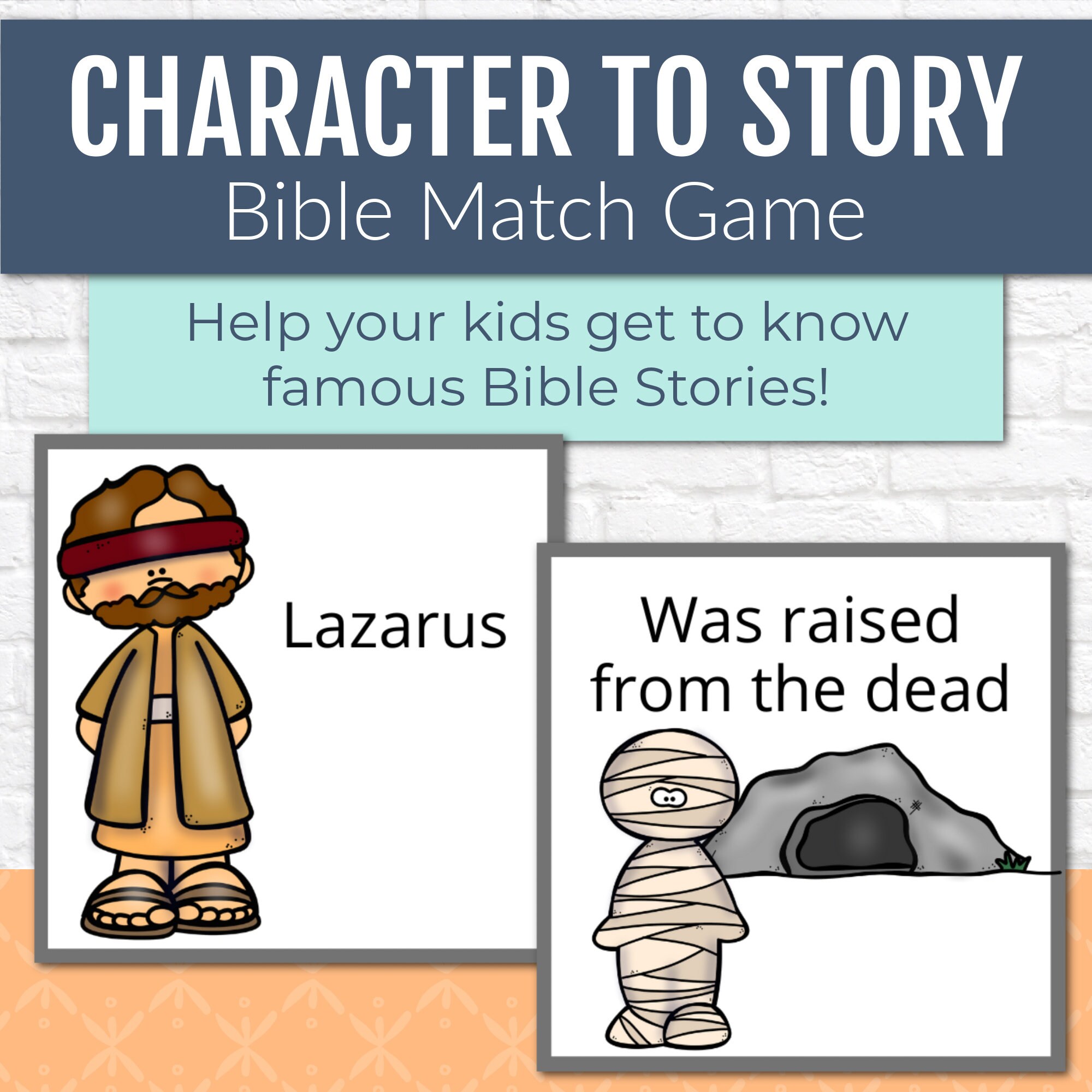 Bible Story Memory Game Bible Story Teaching Craft Kids - Etsy