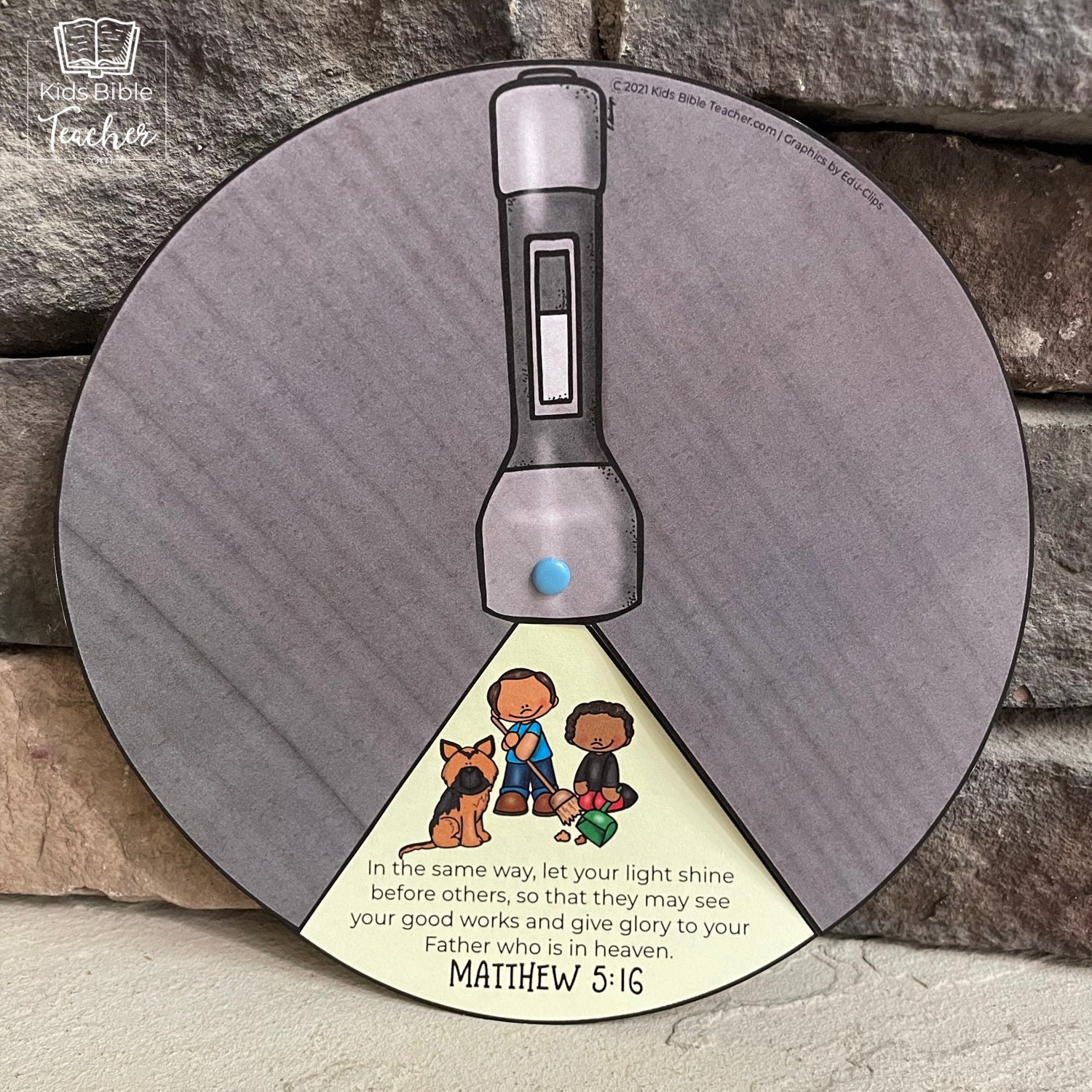 Bible is My Light Spinner Craft for Kids With Bible Verses About Light ...