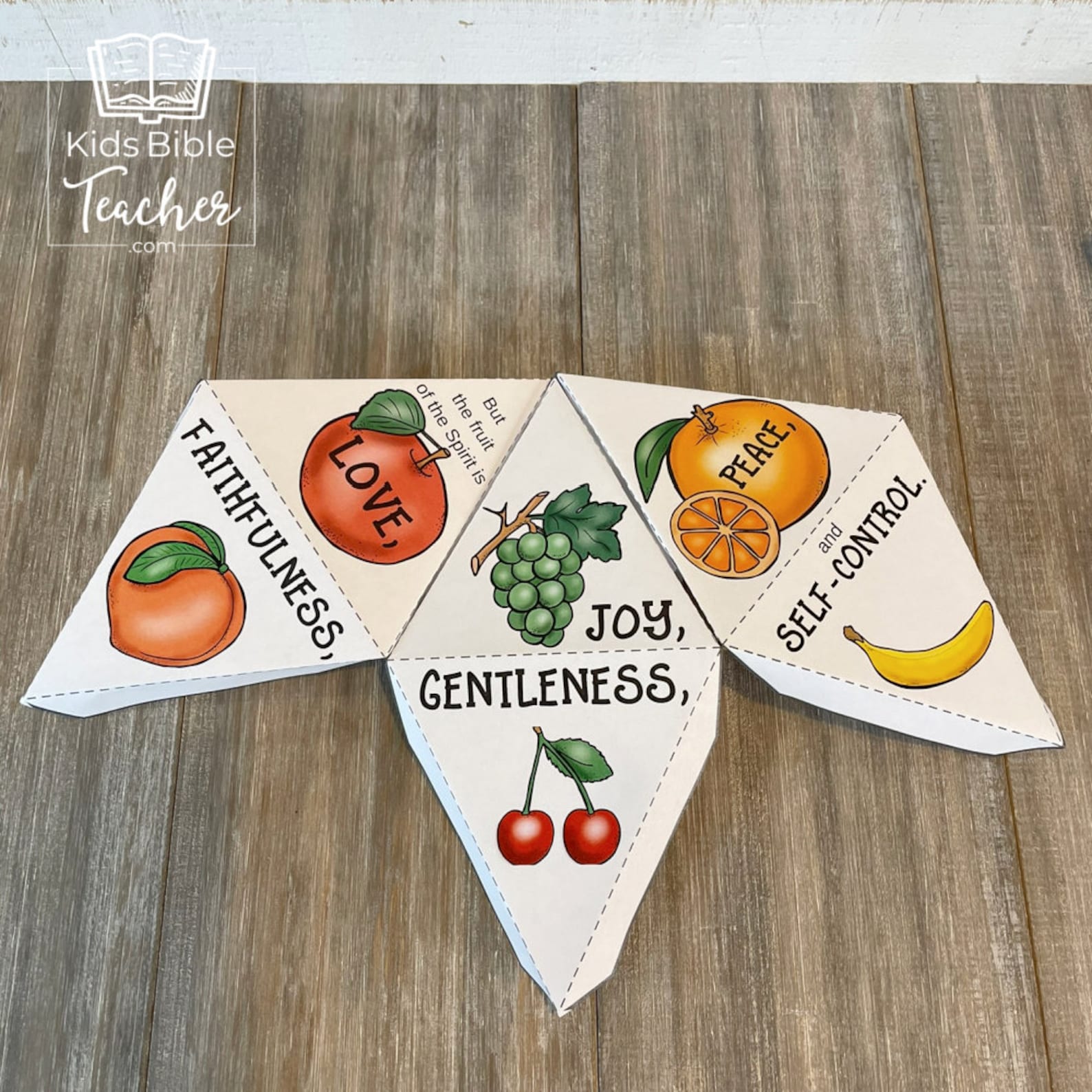 Fruit of the Spirit Paper Craft, Bible Activity for Kids, Holy Spirit ...