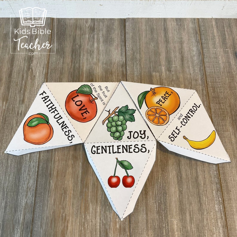 Fruit of the Spirit Paper Craft, Bible Activity for Kids, Holy Spirit ...