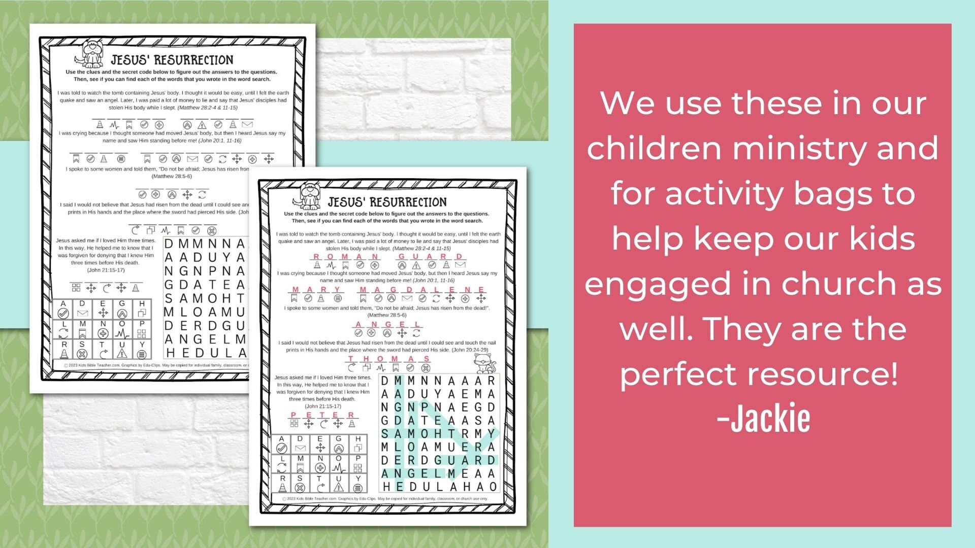 Easter Bible Activity Pages, Resurrection Sunday School Craft ...