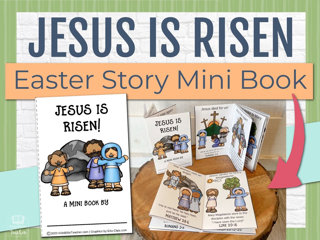 Easter Story Mini Book Craft Jesus is Risen Bible Craft for - Etsy