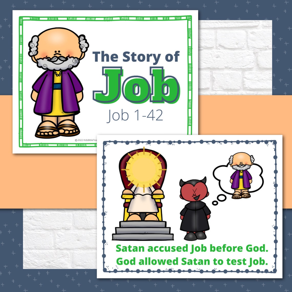 Job Bible Story Craft Story of Job Bible Lesson Christian - Etsy