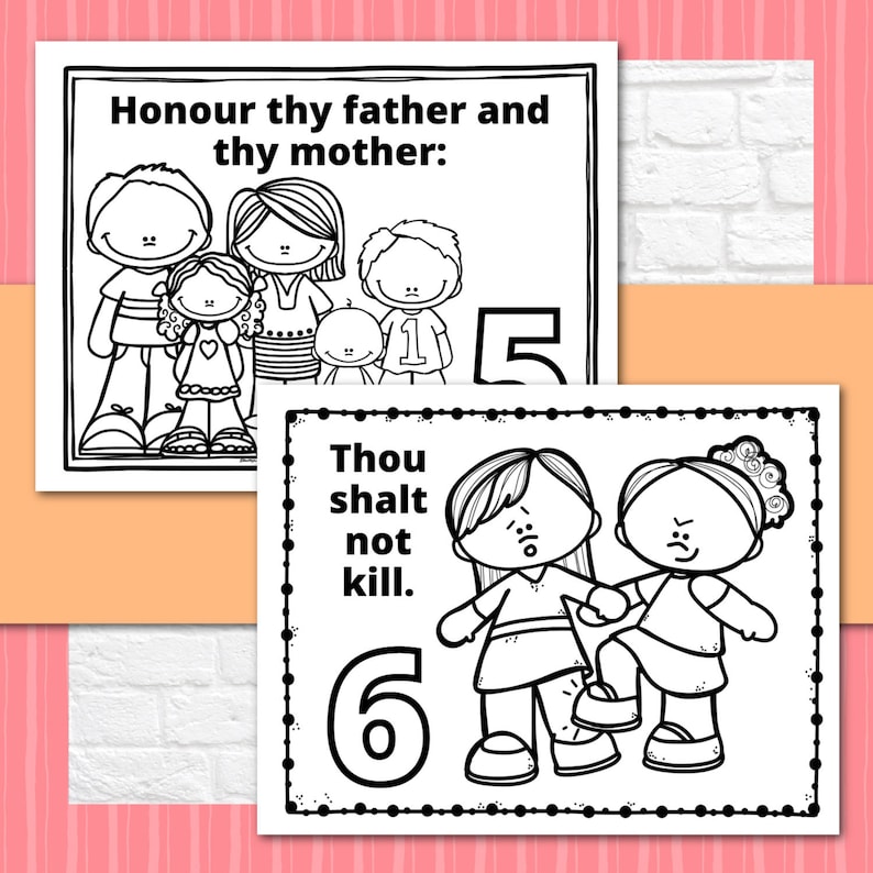 Ten Commandments Activity Pages, Bible Preschool Sunday School Activity ...