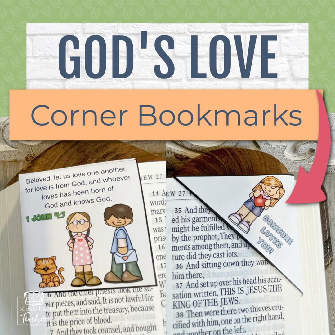 Valentine's Day Bible Craft Bookmark, Love Themed Sunday School ...